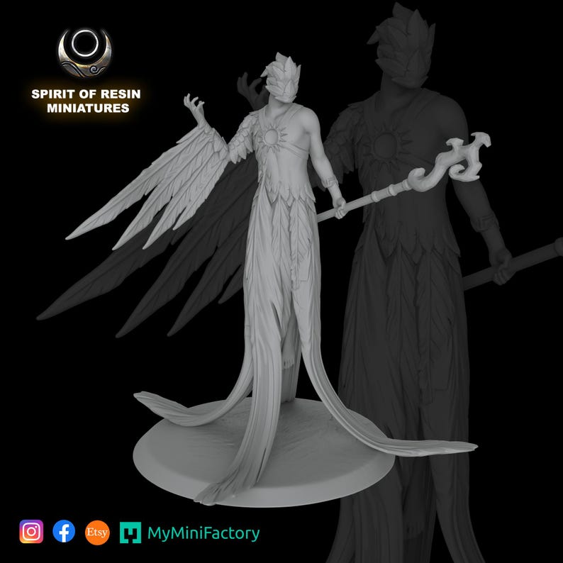 Wind Queen & Servants | Dnd Fantasy Light Elemental Monster Miniatures ...