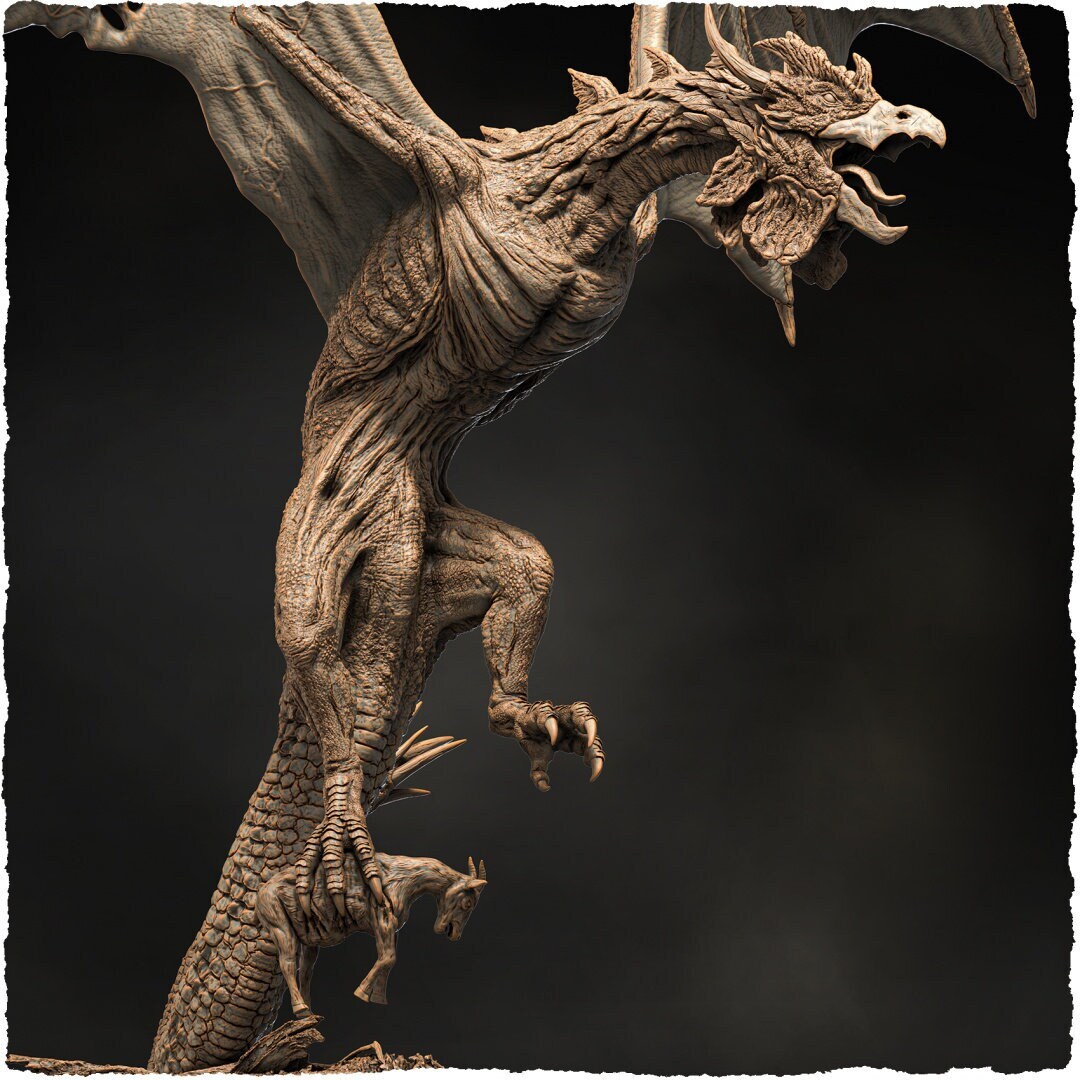 Cockatrice Large Scale Monster Miniature Dragon Miniature 100mm Fantasy ...