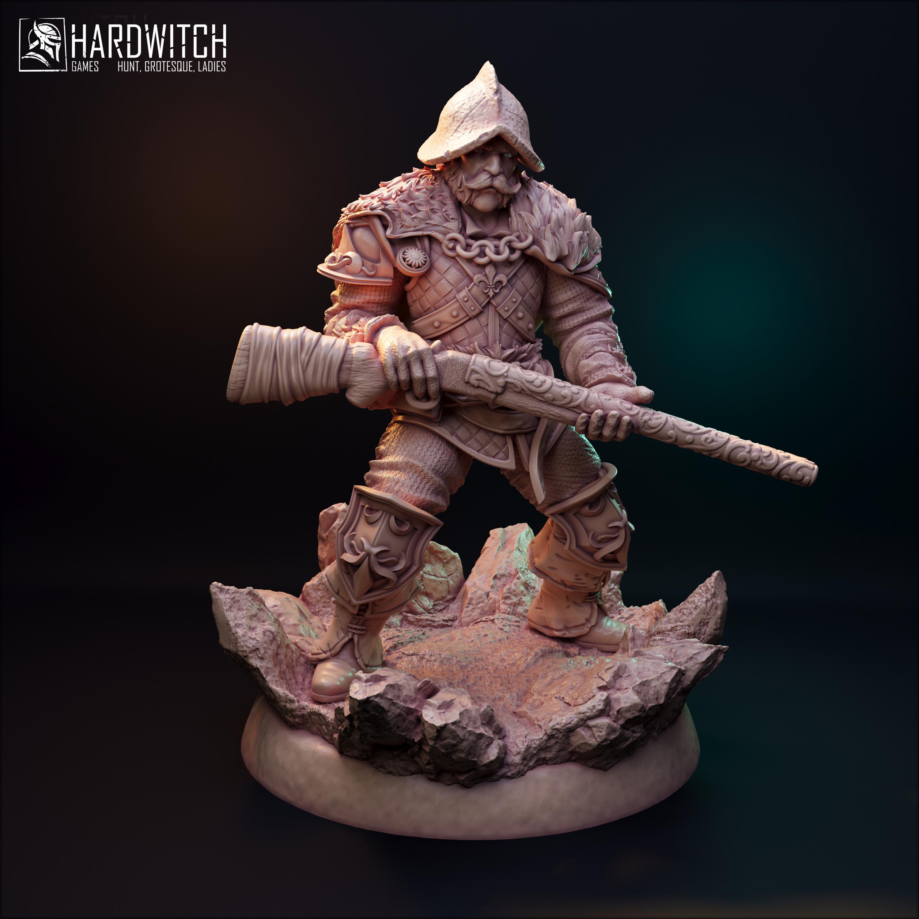 Gmard Sirch| Dnd Fantasy Human Gunner Rifleman Miniature | 32mm / 75mm ...