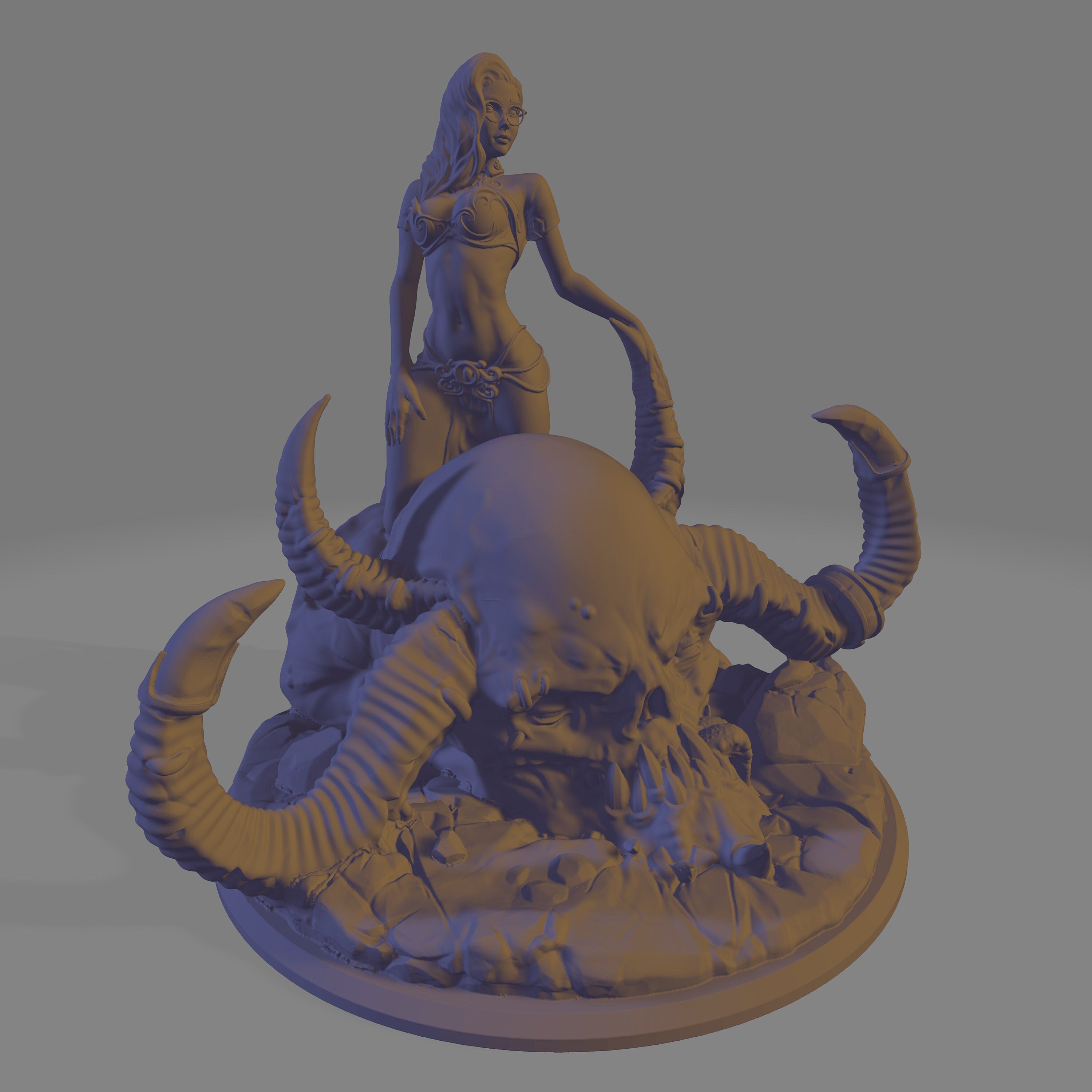 Moirraine Slayer Pose Female Fantasy Miniature Witch Mystic Pin up Miniature 3D Resin Printed ...