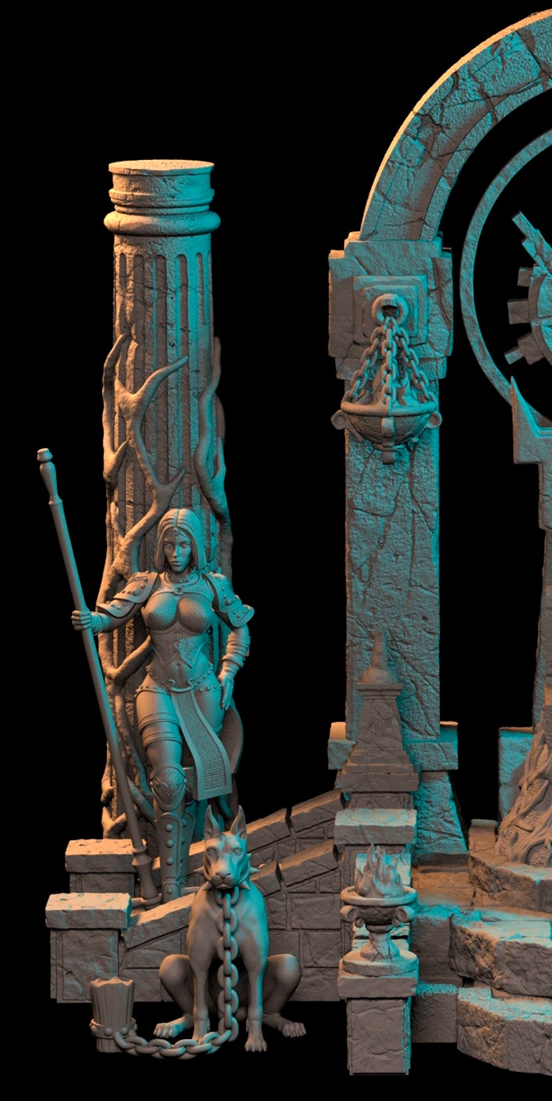 Fighter Girl Vol.2 Diorama Female Fantasy Miniature Pin up Miniature 3d ...