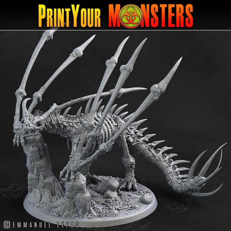 Bone Dragons | Dnd Undead Land of Bones Skeleton Monster Miniature Set ...
