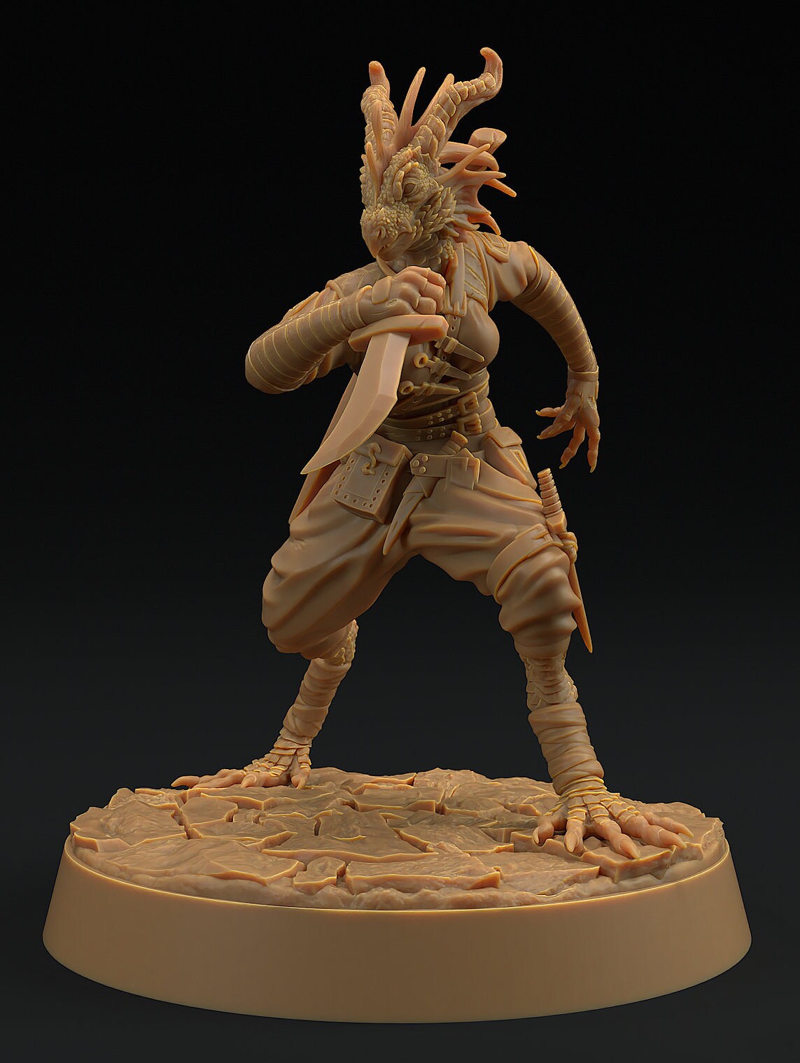 Nyxia Shadowblade | Fantasy Miniature Dragonborn Assassin | 32mm / 75mm ...