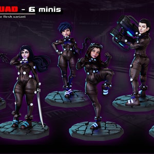 Gantz Squad | Female Sci-fi Miniatures 3d Printed Models Pin up ...