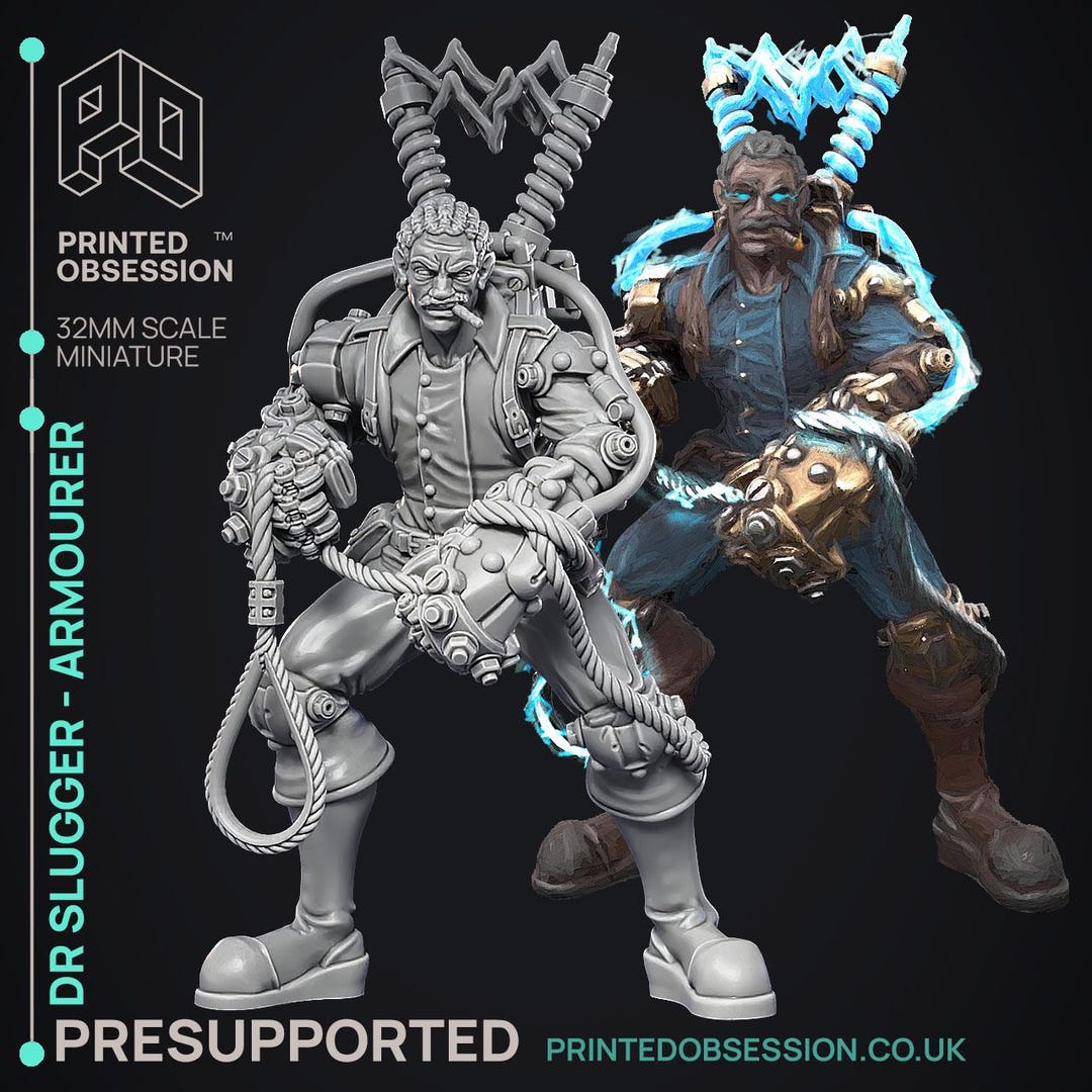 Ghast Busters | Dnd Sci-fi Ghost Hunter Demon Human Miniature | 32mm ...