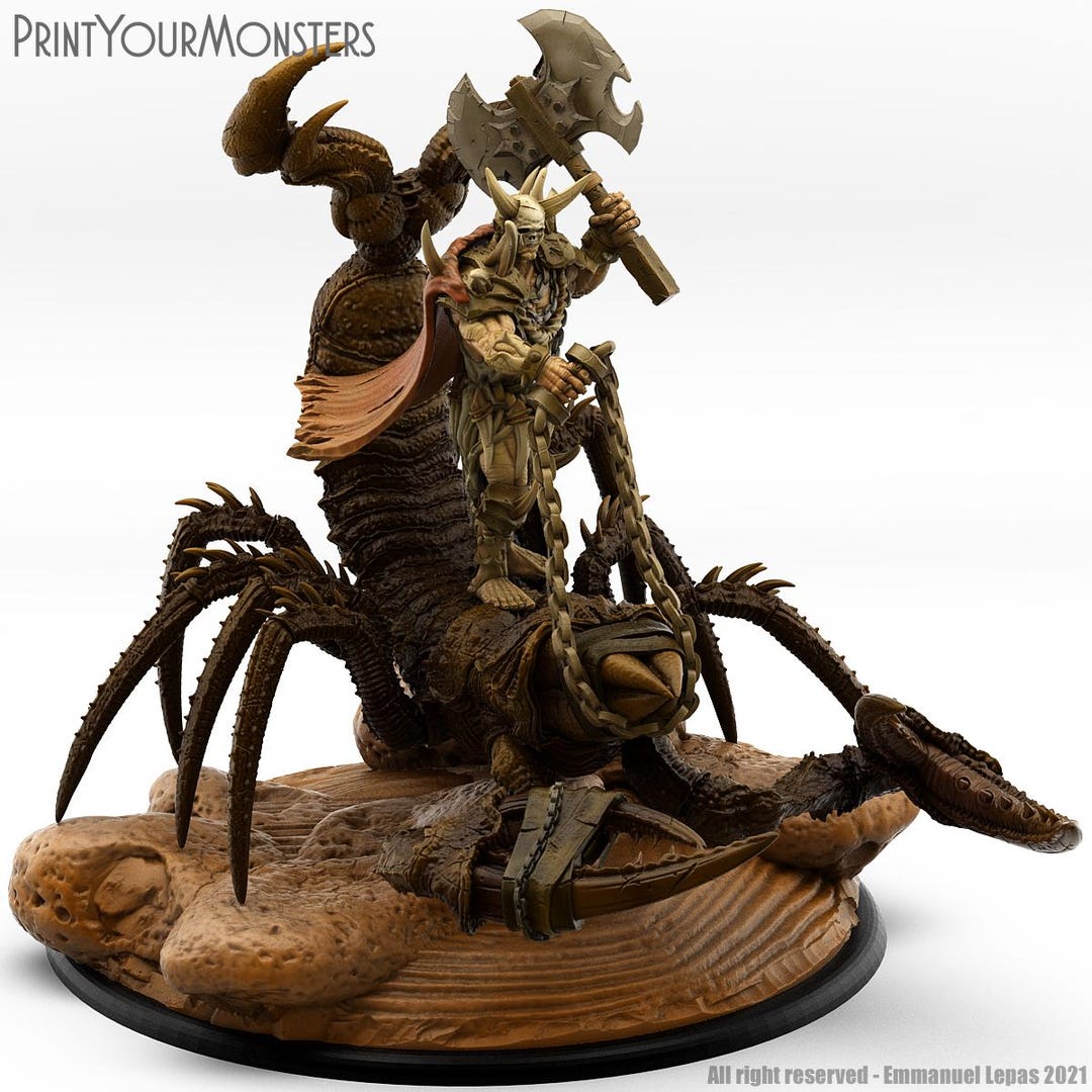Piscoramli Dnd Insectoid Scorpion Rider Monster Miniature 200mm by ...