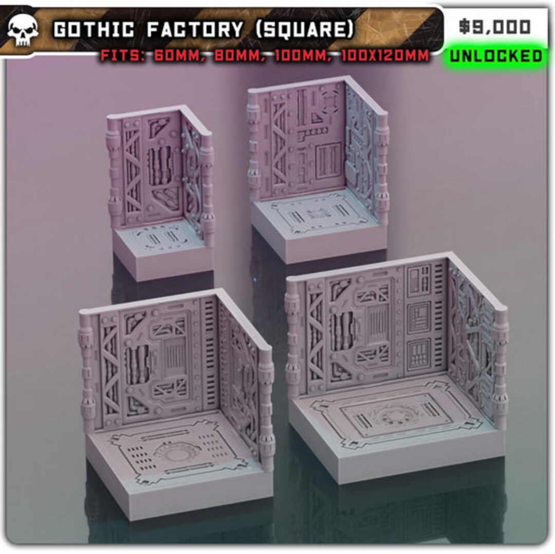 Sci-fi Hero Stands & Display Plinths Square 3D Printed Dnd Displays by ...
