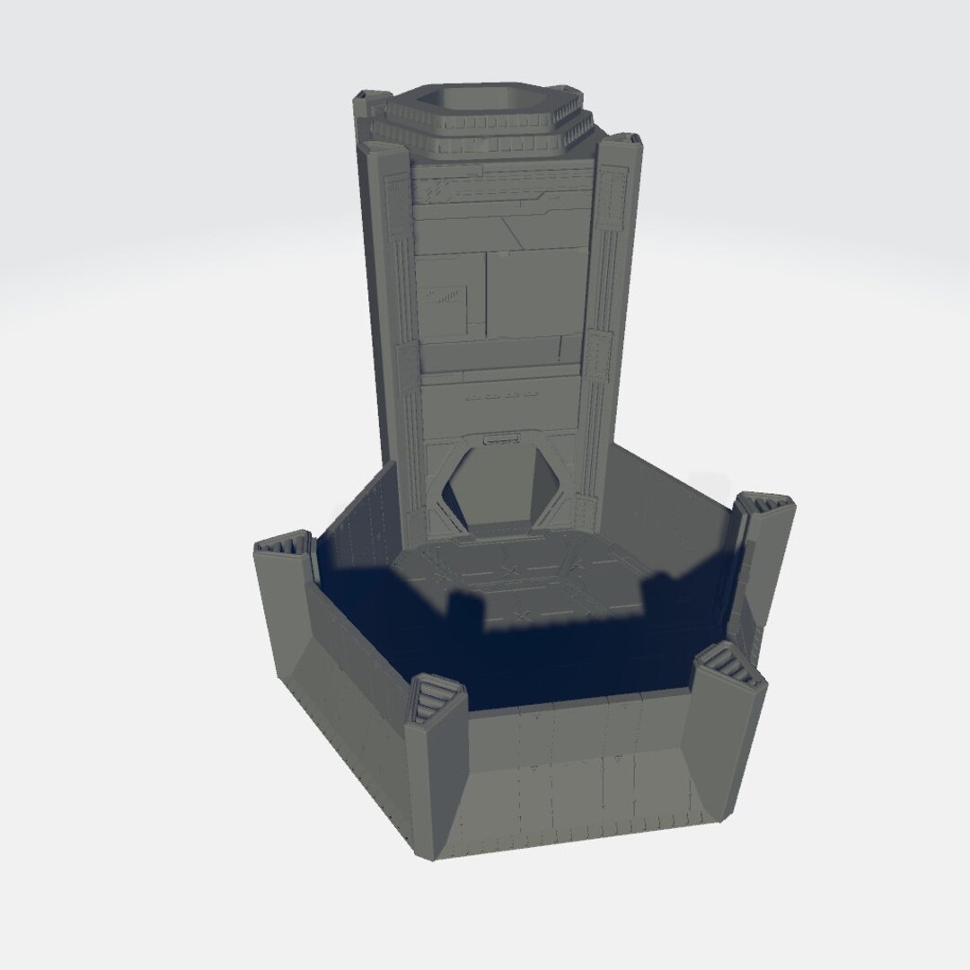 Battle Arena Dice Tower Sci-fi Miniature 23x14x19cm High D&D Warhammer ...