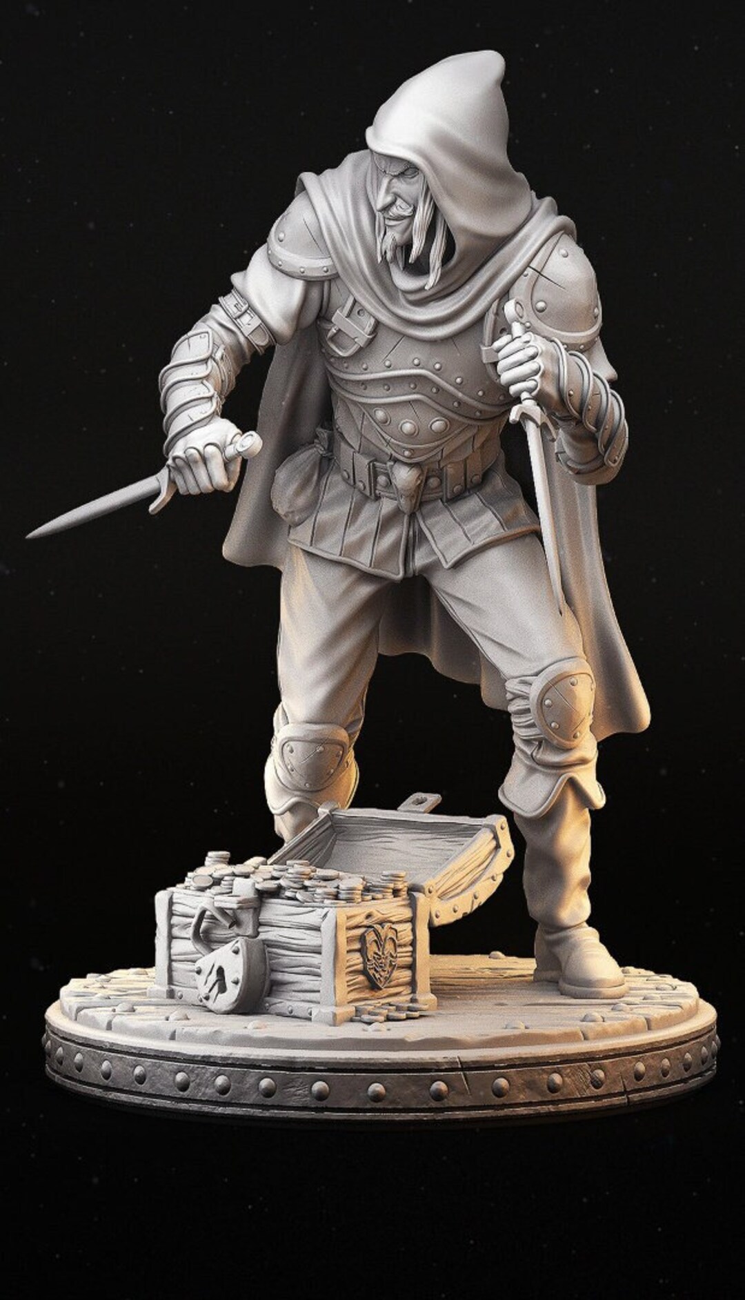 Balthazar Fantasy Miniature Rogue Assassin Dnd 3D Resin Printed Model ...