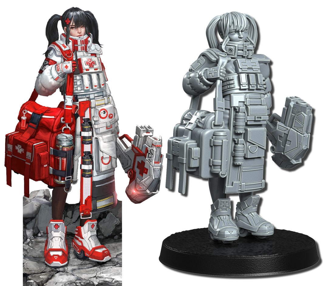 Nirvana | Female Sci-fi Fighter Warrior 3D Resin Printed Miniature ...