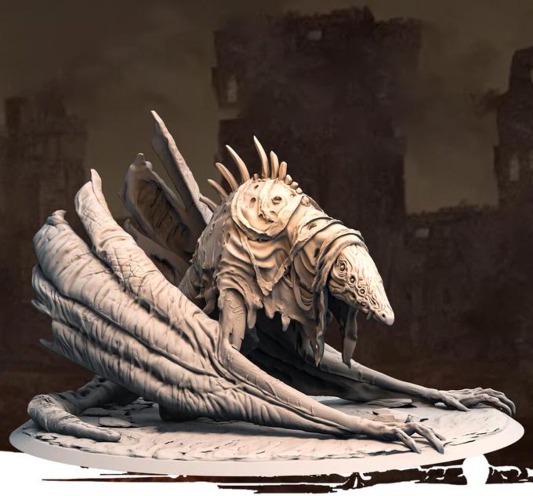 Forsaken Dragon | Dnd Fantasy Abomination Undead Monster Tabletop ...