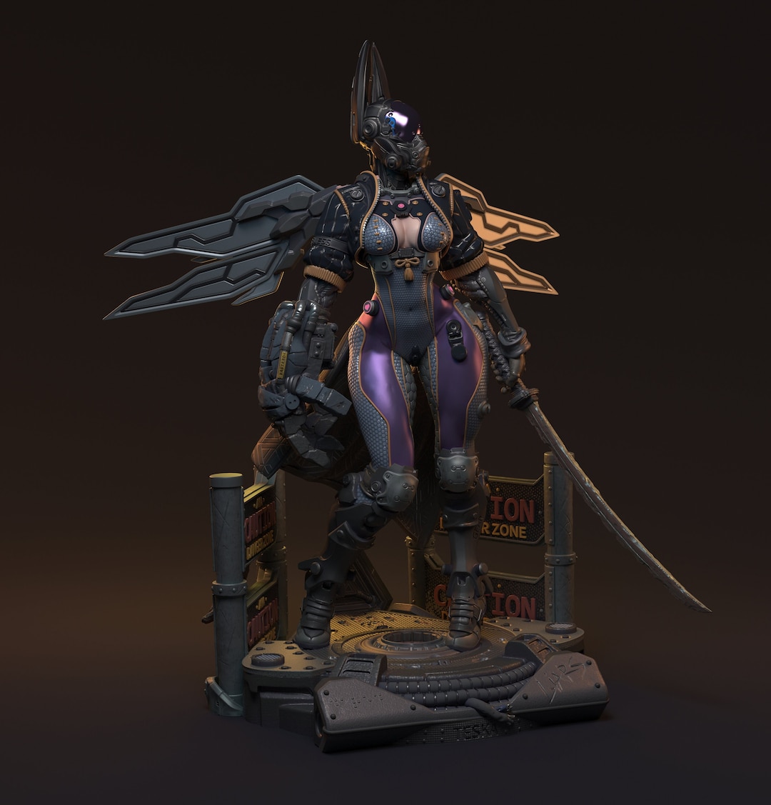 Teska | Customizable Female Sci-fi Miniature 3d Resin Miniature Sci-fi ...