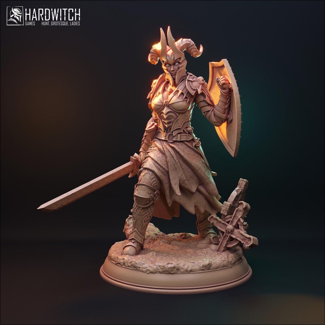 Dontara | Female Fantasy Tiefling Demoness Knight Warrior Tabletop Dnd ...
