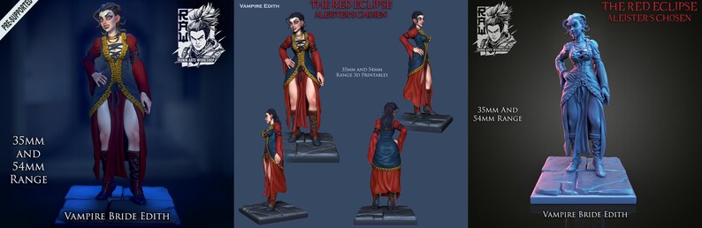 The Red Eclipse | Fantasy Dnd Vampire Monster Collectible Miniatures ...