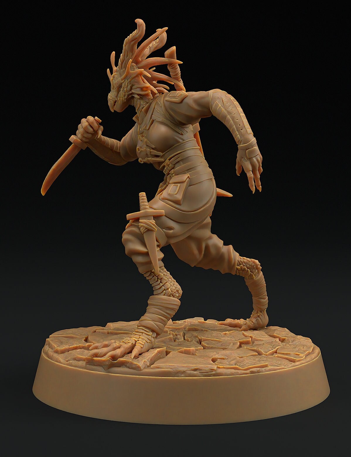 Nyxia Shadowblade | Fantasy Miniature Dragonborn Assassin | 32mm / 75mm ...