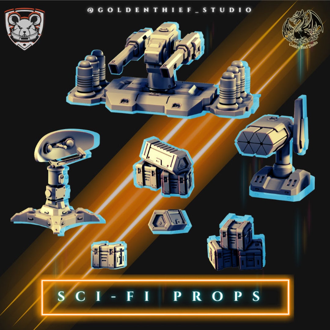 Sci-fi Props | Sci-fi Miniature 3d Resin Printed Terrain Props | by ...