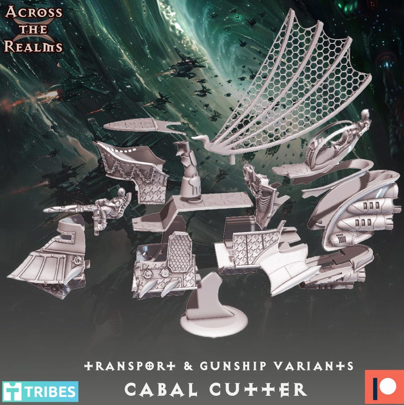Cabal Cutter | Sci-fi Space Ship Large Scale Tabletop Terrain Model ...