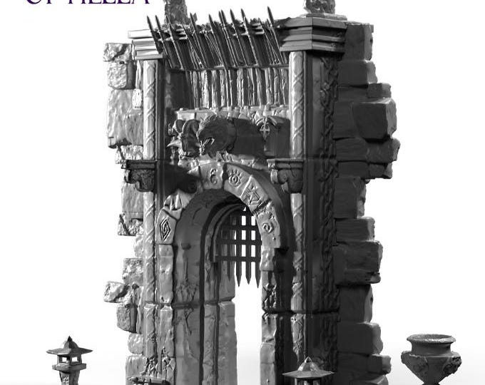 Gates of Hella | Dnd Church Terrain Sceneray | 32mm / 75mm / 100mm | by ...