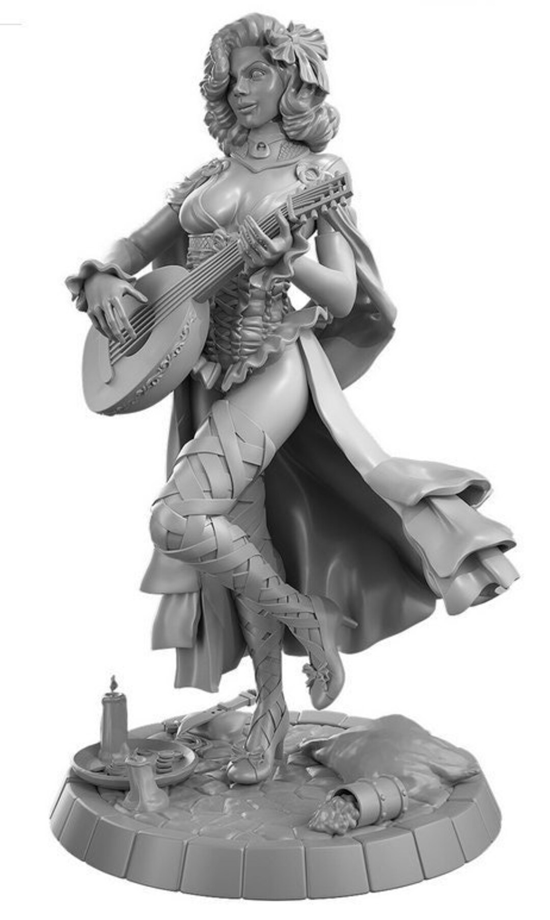 Grogella Bard | Female Fantasy Miniature Pin up Miniature Dnd 3d Resin Printed Model | by Hold ...