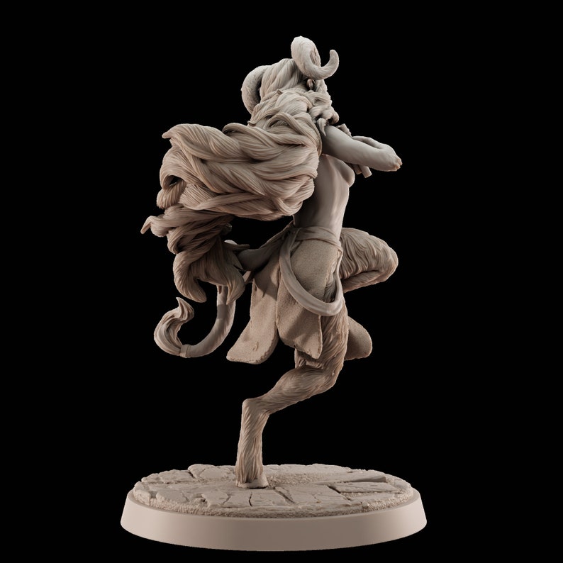 Sylvestra Female Fantasy Miniature 3d Resin Print Model Pin up Miniature Faun Girl Satyr by ...