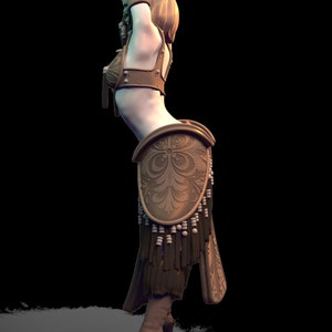 Aria Bullheart Female Fantasy Miniature 3d Resin Printed Model Pin up Minature Minotaur 40mm ...