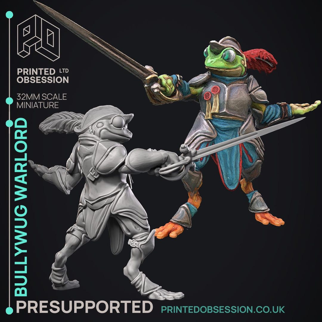 Bullywug Warlord | Dnd Frog Man Muskateer Monster Man Miniature | 32mm ...