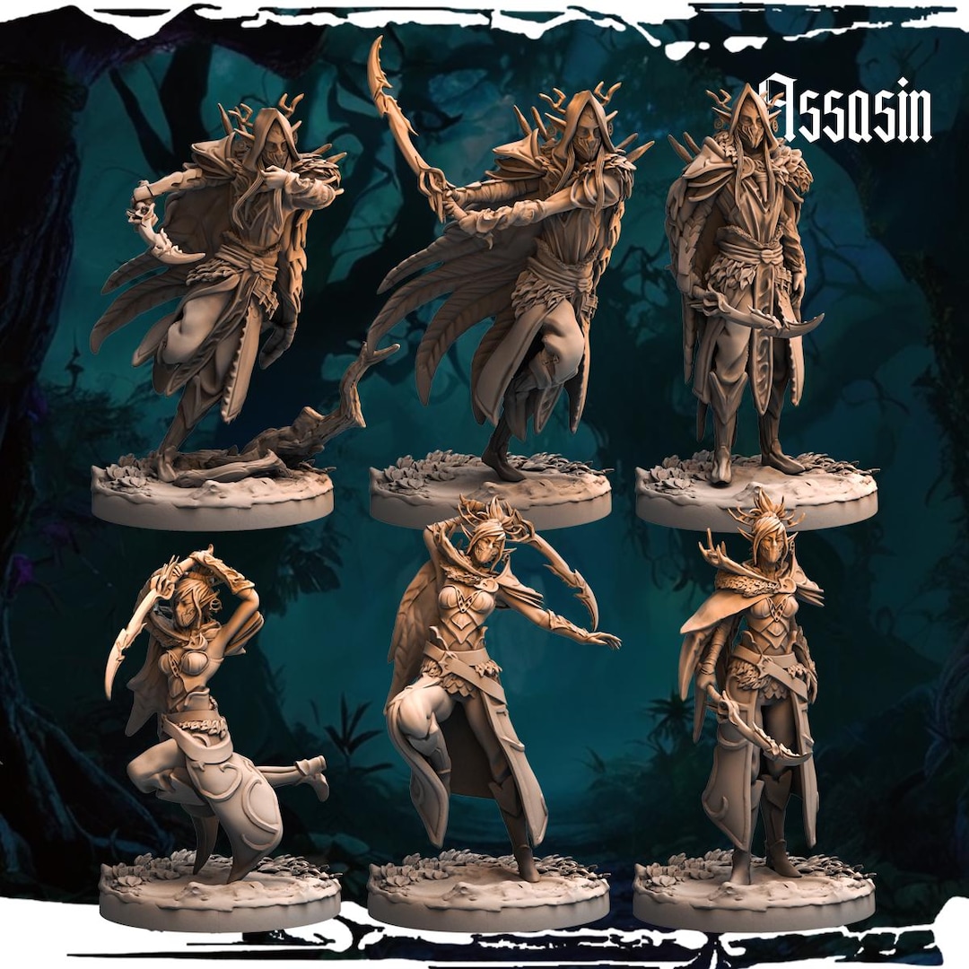 Dark Elf Assassins Set | Dnd Fantasy Tabletop Roleplaying Game ...