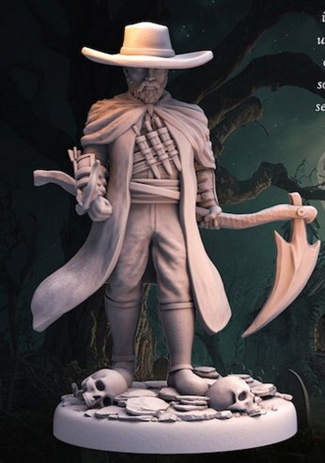 John Reaper Fantasy Miniature D&D Model Hunter Vampire Hunter 35mm by ...