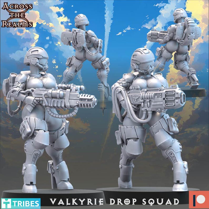 Valkyrie Drop Squad | Sci-fi Female Soldiers Collectible Miniature ...