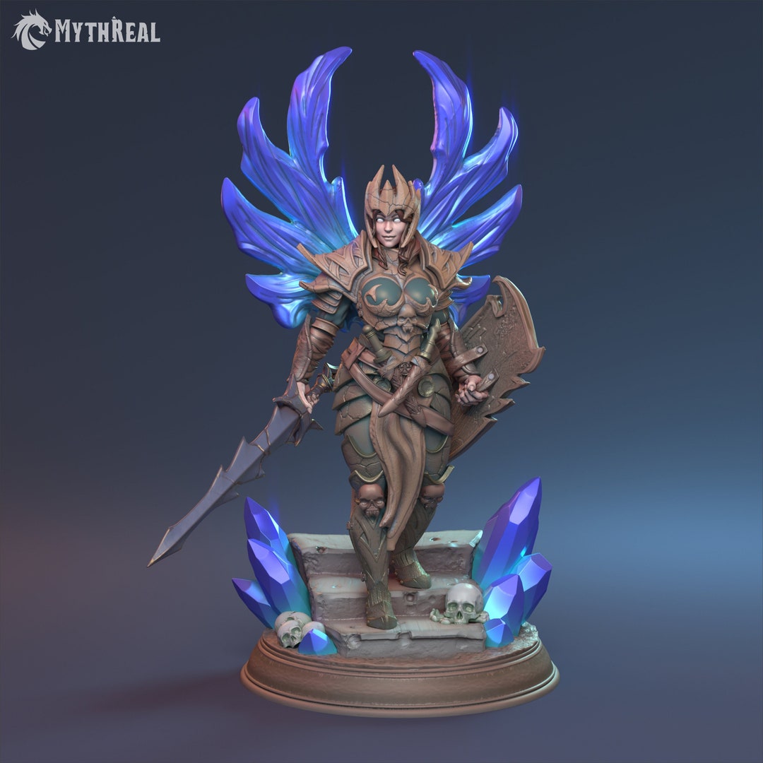 Sophia | Dnd Human Deva Angelic Warrior Female Miniature 3D Resin ...