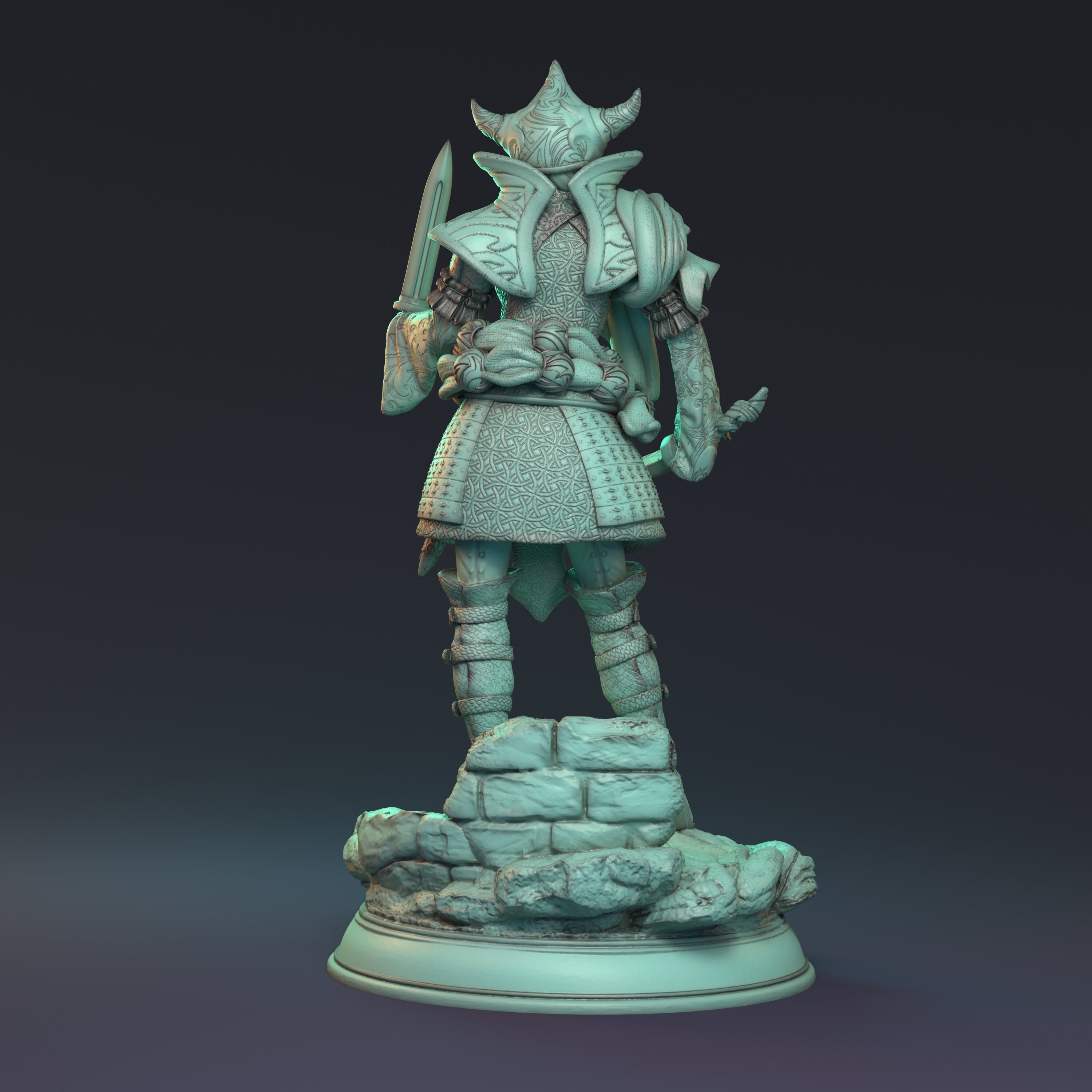 Alimilian Female Fantasy Miniature Dnd 3d Resin Printed Model 32mm 75mm ...