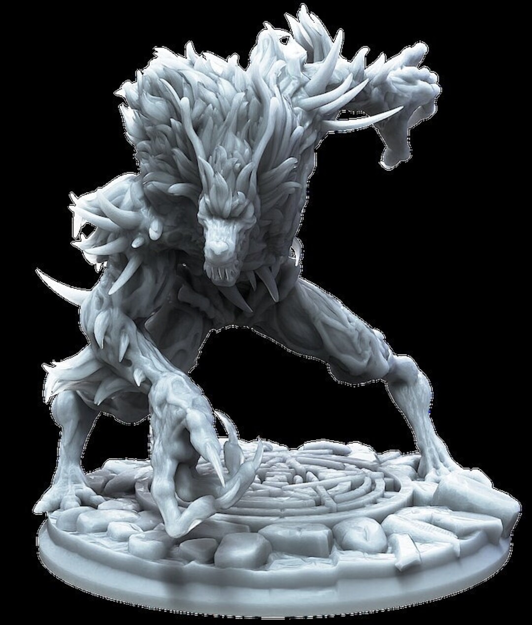 Corrupted Werewolf Fantasy Miniature Monster Dnd Enemy Monster 100mm by ...
