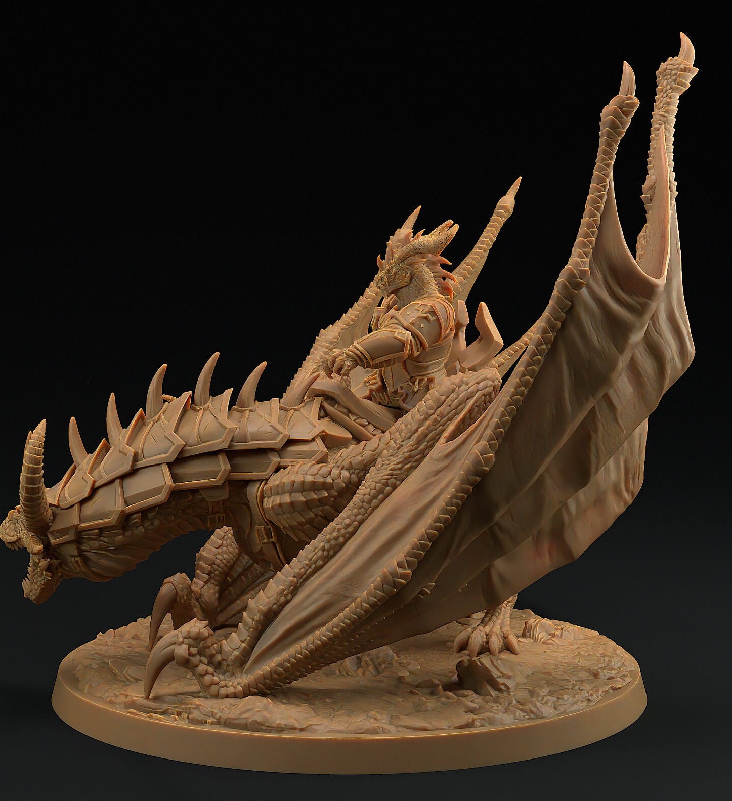 Talonheart & Dragonborn Rider Fantasy Miniature Dragon Monster Dnd ...