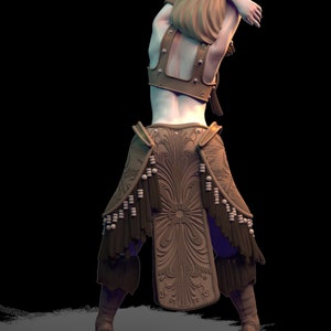 Aria Bullheart Female Fantasy Miniature 3d Resin Printed Model Pin up Minature Minotaur 40mm ...