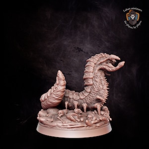 Carrion Crawler Fantasy Dnd Monster 40mm Miniature Dnd Miniature ...