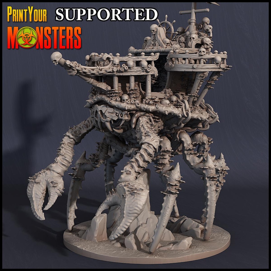 Undead Crab Pirates | Dnd Skeletal Pirate Monster Miniature | 32mm | by ...