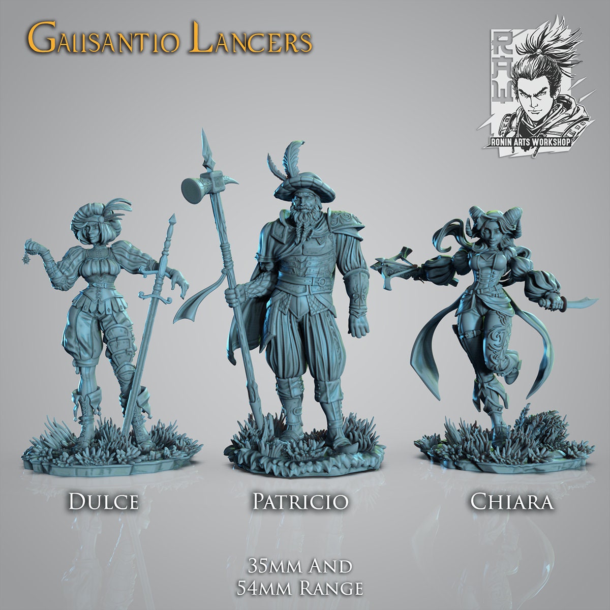 Galisantio Lancers| Fantasy Jester Rogue Warrior Miniatures | 35mm ...