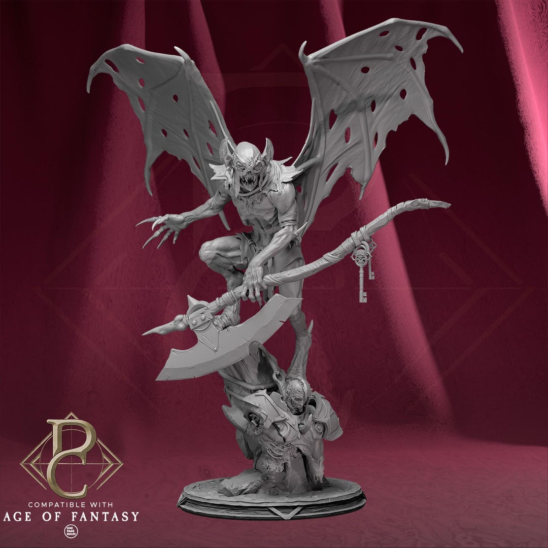 Winged Ghoul Lord | Dnd Monster Rider Vampire Printed Miniatures | 50mm ...