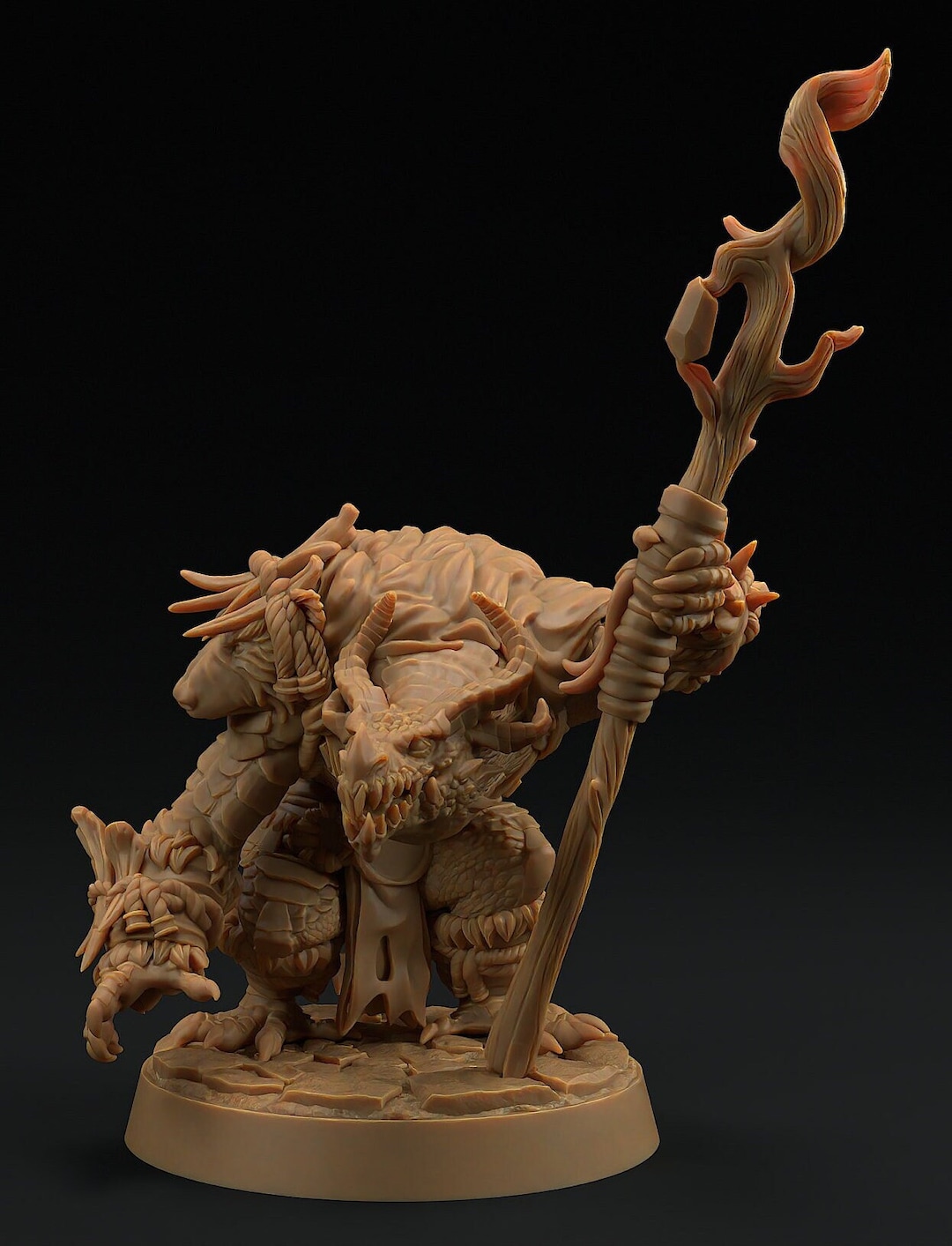 Thorneclaw, Primal Caller Fantasy Miniature Dragonborn Druid Mystic ...