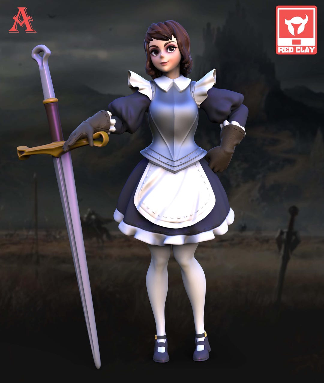 Battle Maids | Dnd Female Knight Warrior Collectible Resin Pinup ...