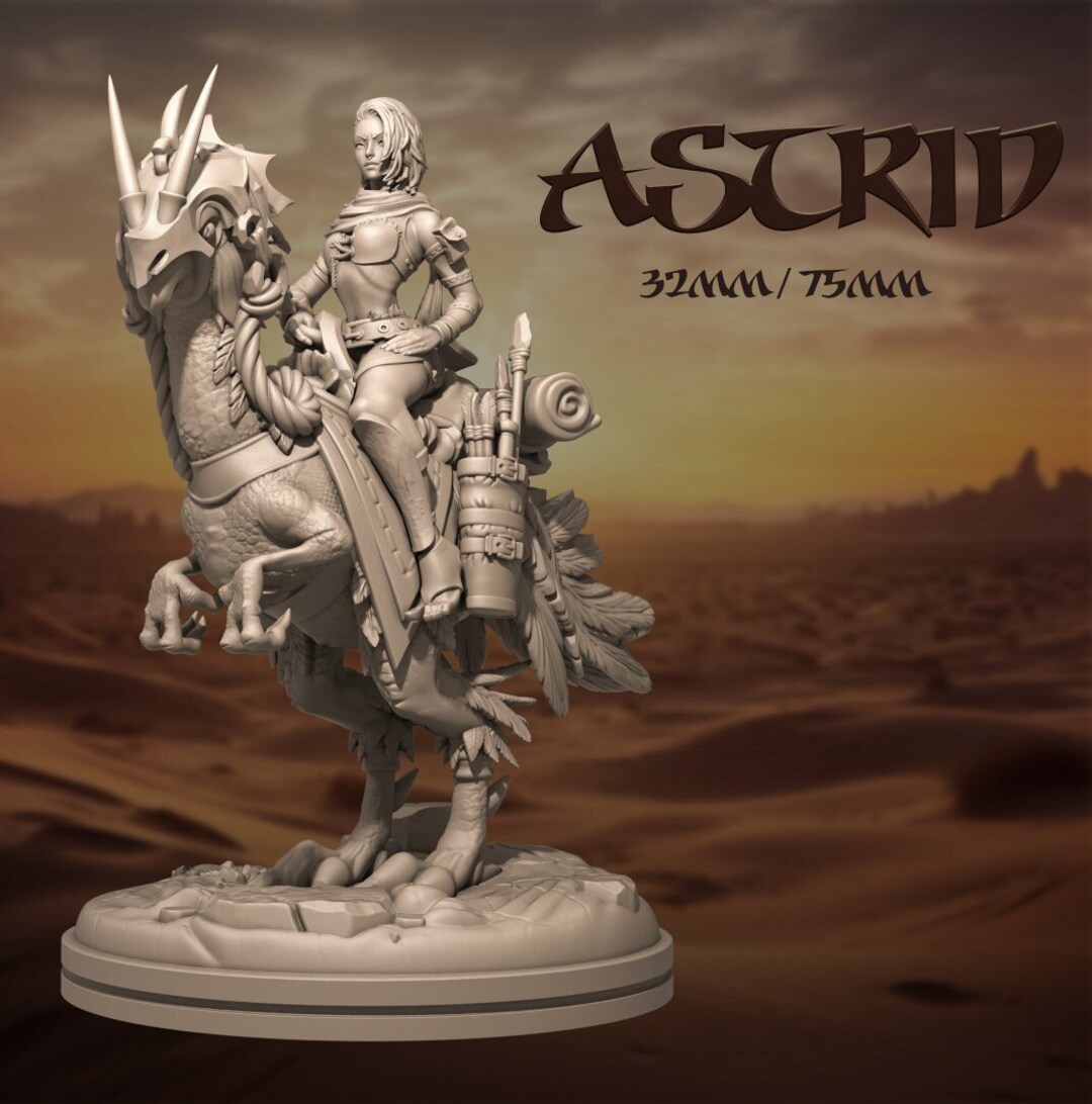 Astrid | Dnd Female Human Tamer Druid 3D Resin Printed Miniature | 32mm ...