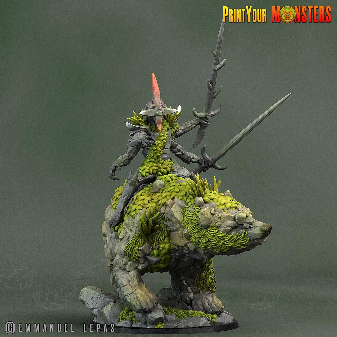 Rock Bears and Crag Warrior | Dnd Earth Elemental Collectible Monster ...