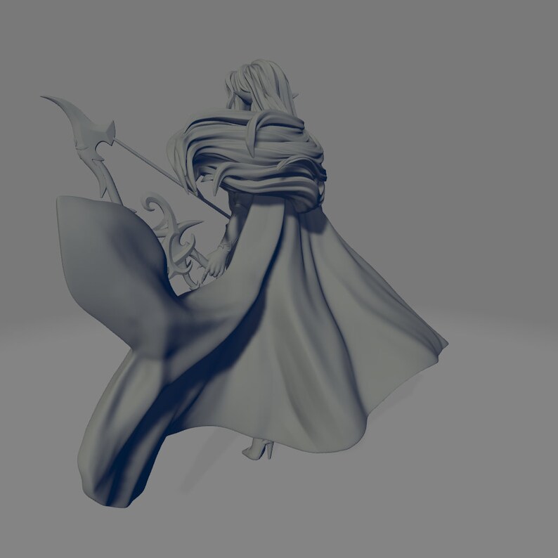 Fleur, Elven Archer | Dnd Female Ranger Pin up Miniature | 40mm / 75mm ...