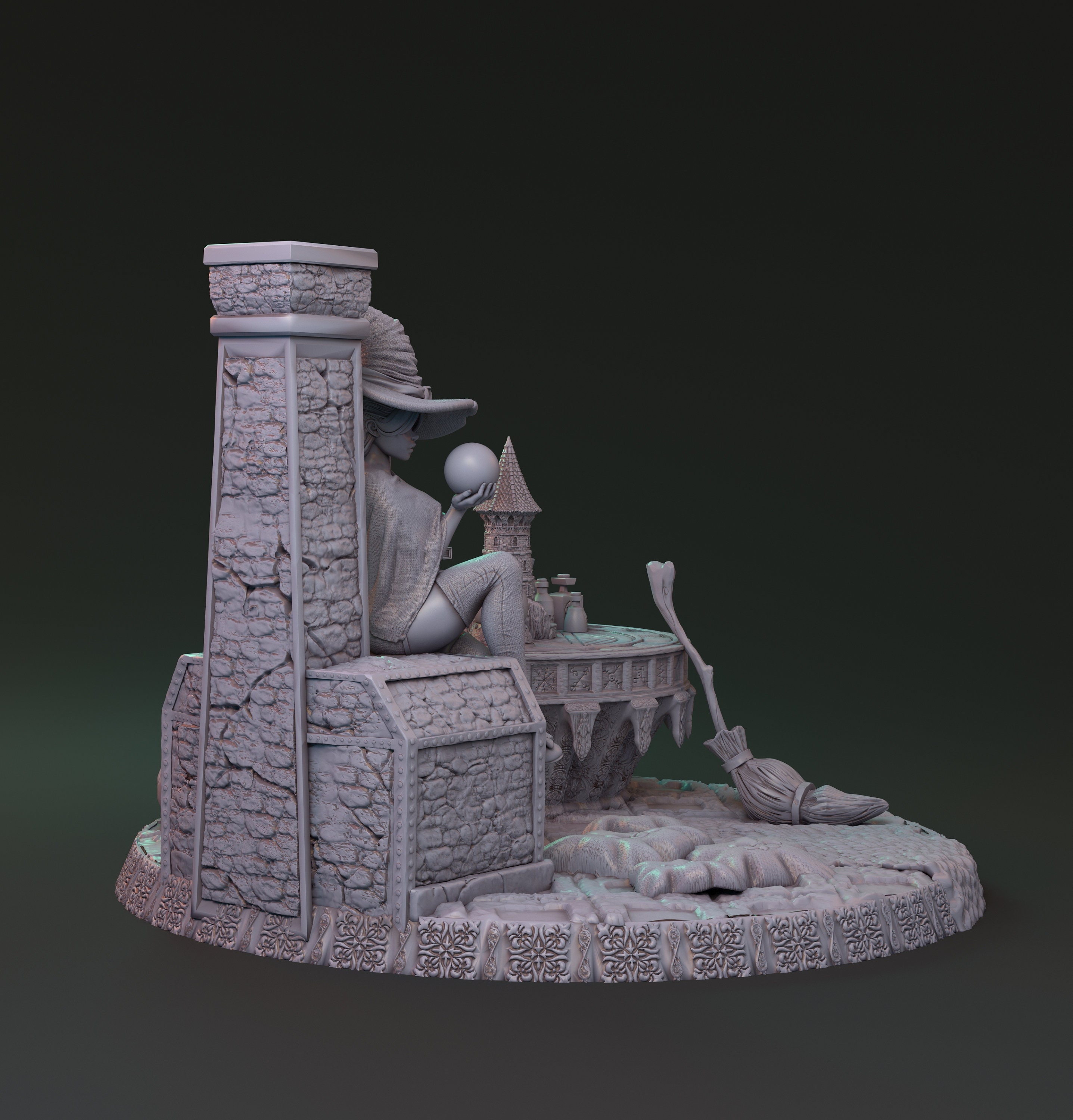 Yaleena Raueswasser Diorama Female Fantasy Miniature Pin up Miniature ...