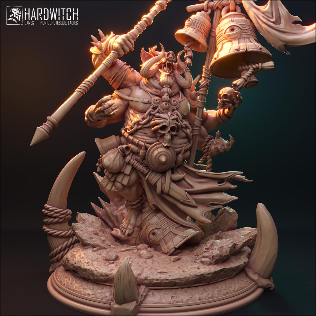 Gaap-tur | Fantasy Orc Pigman Shaman Tabletop Dnd Miniatures | 32mm ...