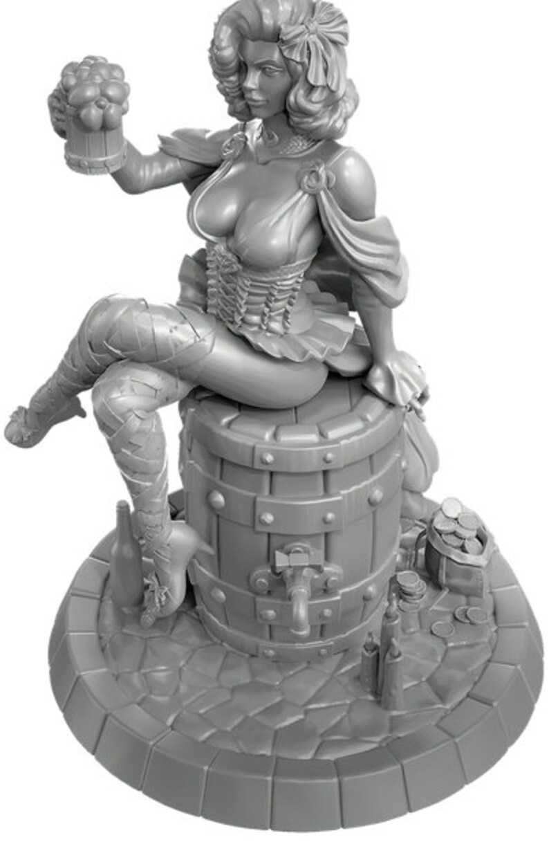 Grogella Female Fantasy Miniature Pin up Miniature Dnd 3d Resin Printed Model by Hold My ...