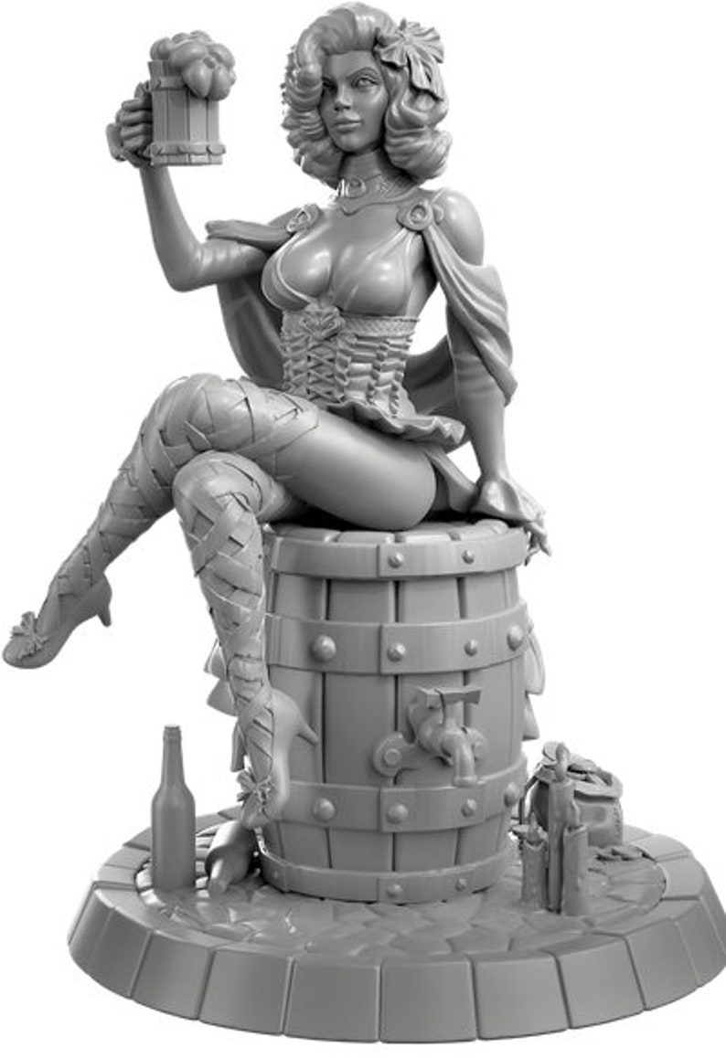 Grogella Female Fantasy Miniature Pin up Miniature Dnd 3d Resin Printed Model by Hold My ...