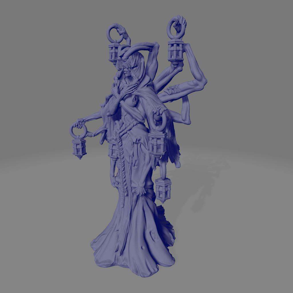The Changed Lady | Dnd Cultist Mage Wizard Miniature | 32mm / 75mm | by ...