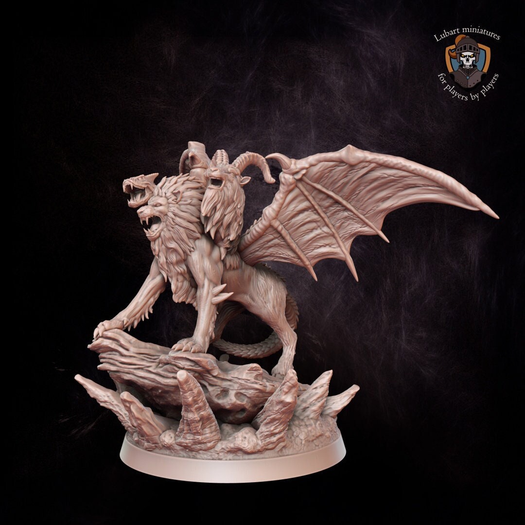 Chimera Fantasy Dnd Monster 40mm Miniature Dnd Miniature Tabletop Model ...