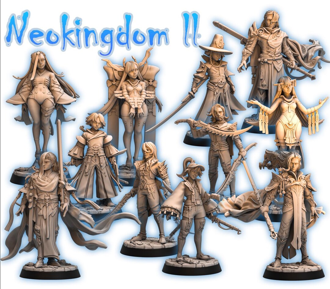 Neokingdoms 2 Bundle | 3D Printed Collectible TTRPG Miniatures | 40mm ...